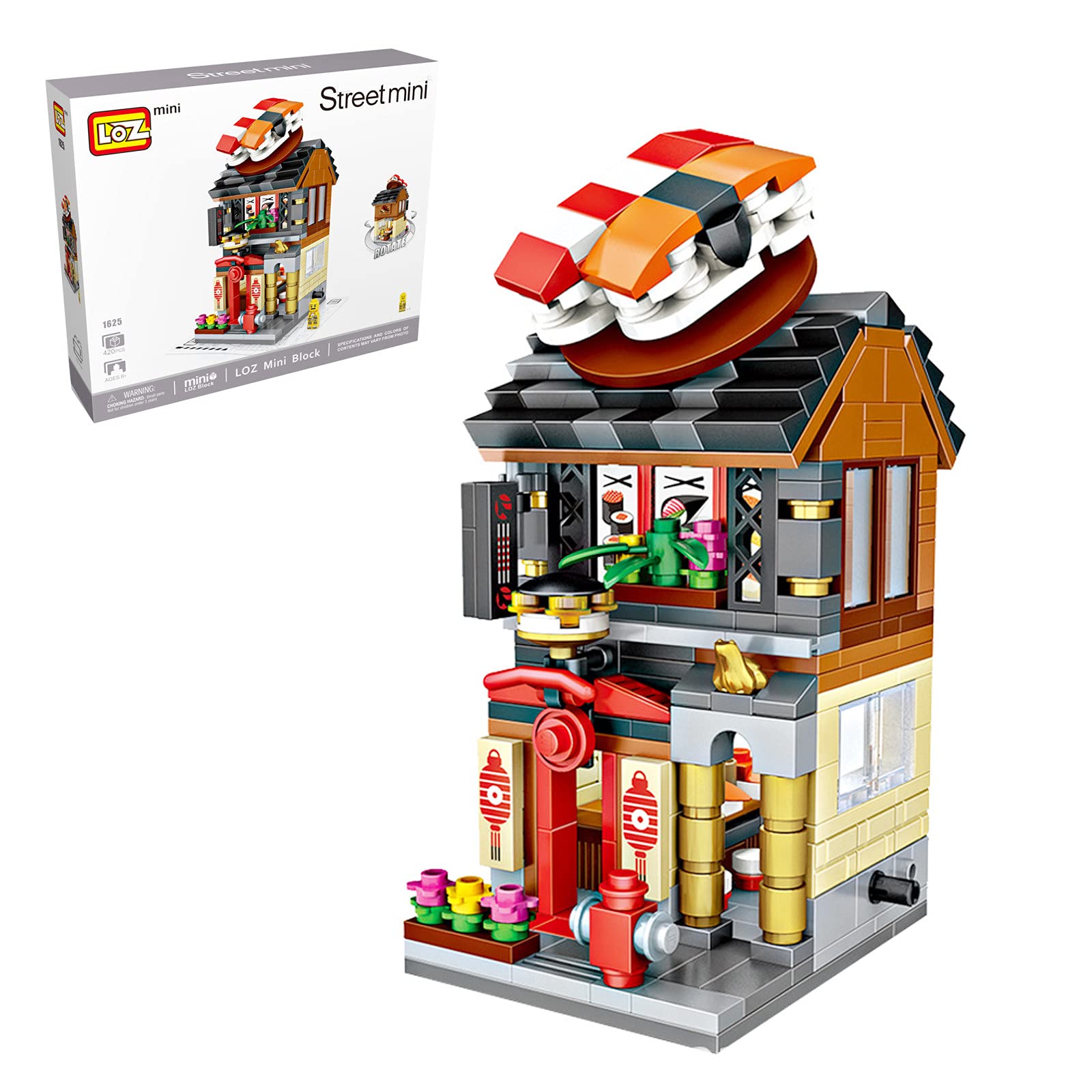 Mua Seyaom Japanese Street View Shop Bricks, Mini DIY Building Blocks Model MOC Construction Toy ...