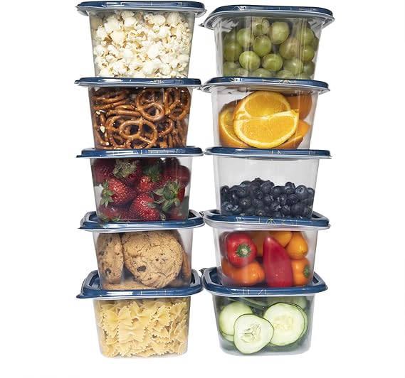 Amazon.com: Cook with Color Containers with Lids, Plastic Food Storage ...