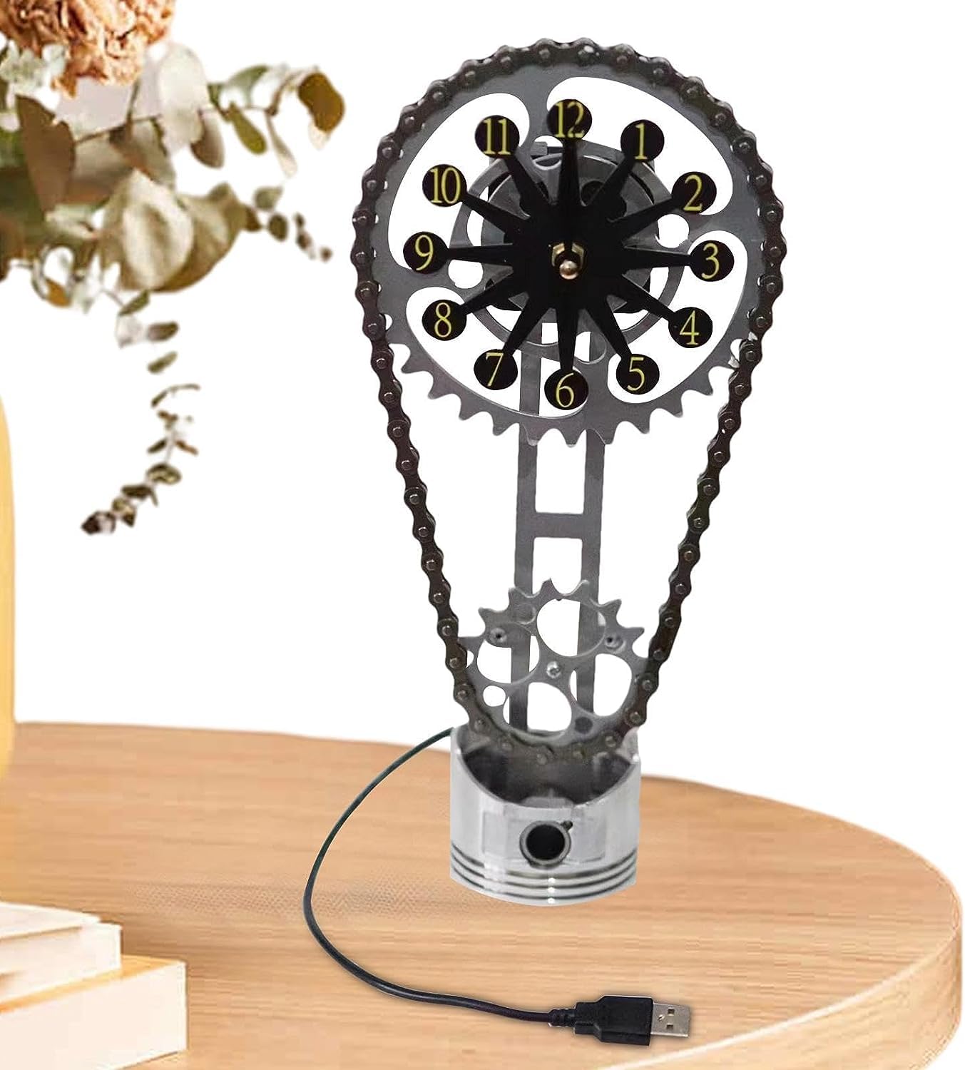 Mua Timing Chain Clock, Electric Rotating Gear Clock, Vintage Rotating ...