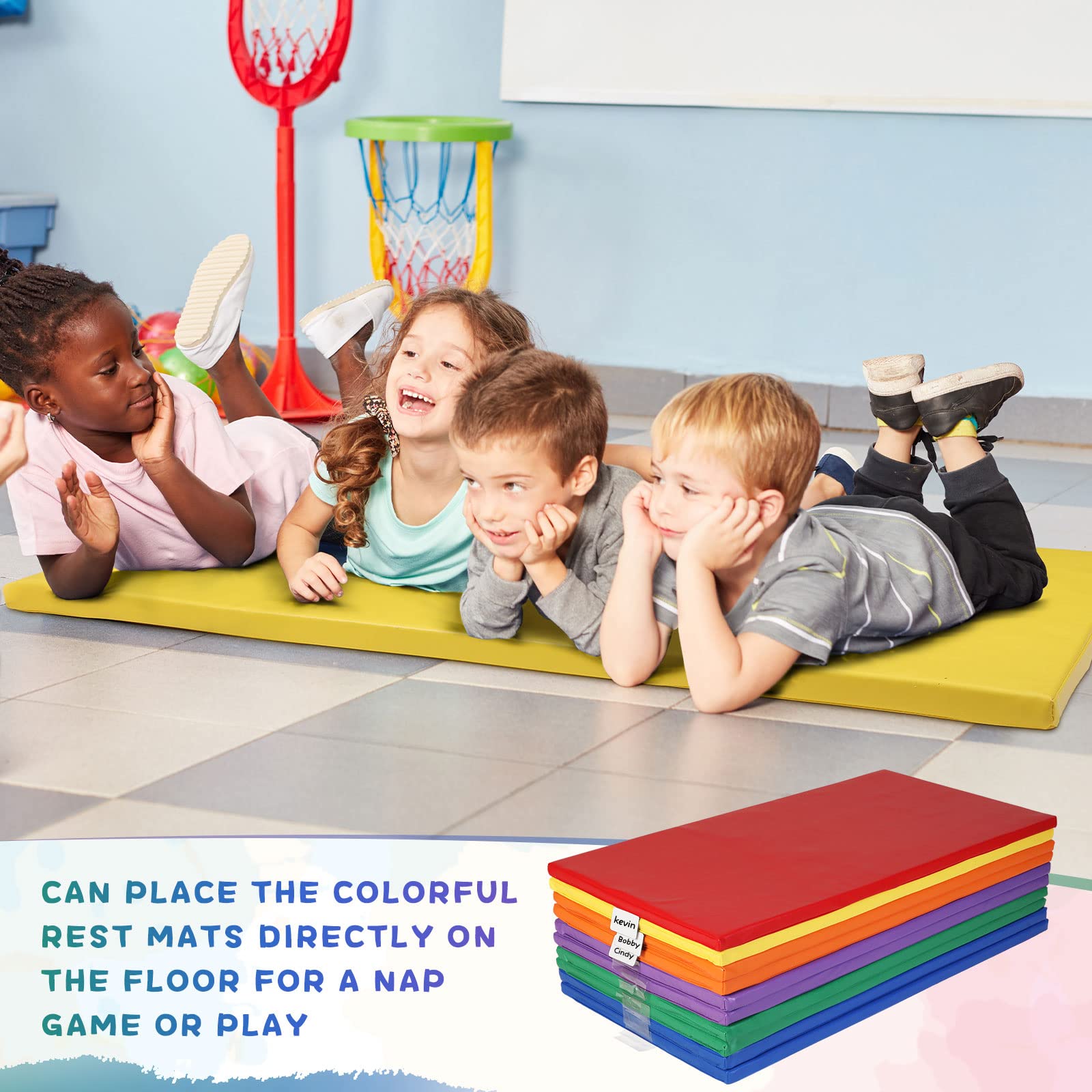 Mua 10 Pcs Thick Daycare Rest Mat Sponge Portable Rest Napping Mat with ...