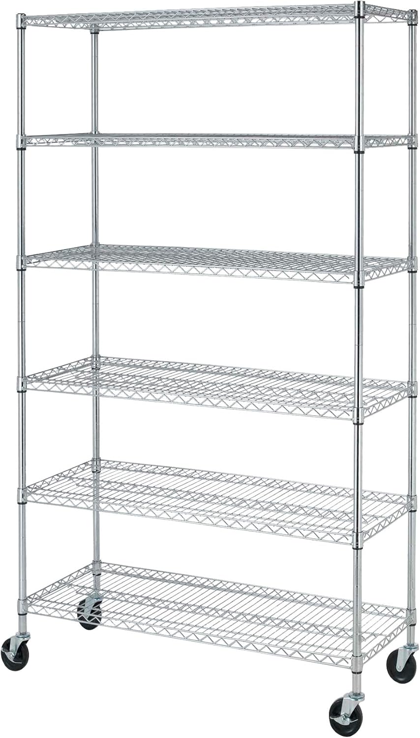 Amazon.com: 6 Tier Wire Shelving Unit Rack NSF Heavy Duty Height ...