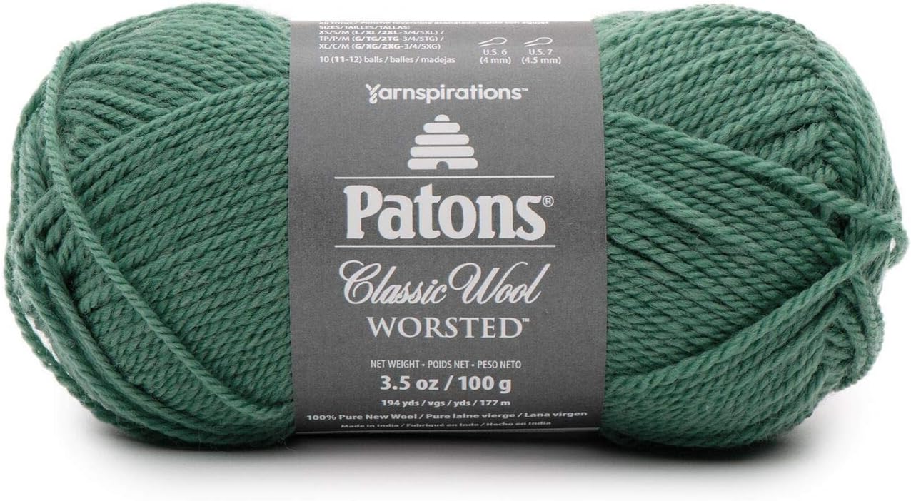 Amazon.com: Patons 24407777764 Classic Wool Yarn, Rich Grass
