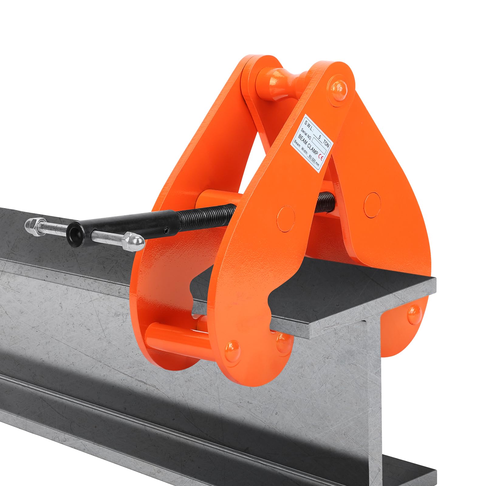 Nisorpa 11000lbs/5 Ton Beam Clamp, Heavy Duty Vertical Beam Clamp, 3.14 ...