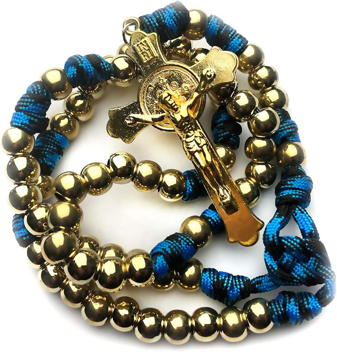 Amazon.com: God's Army Gold Paracord Rosary - Rosary Beads Catholic for ...