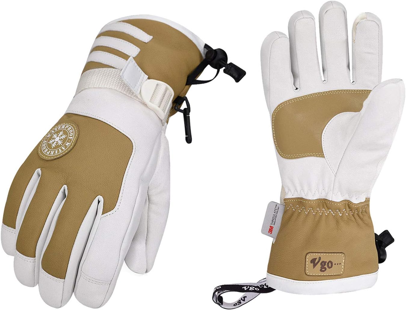 Vgo... 2 Paires Gants de Ski d'hiver -20℃ 3M Thinsulate G80 pour Homme ...