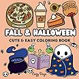 Fall & Halloween: Coloring Book for Adults & Kids, 46 Cute & Easy ...
