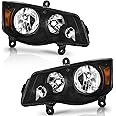 Amazon.com: WEELMOTO Headlights Assembly For 2008-2016 Chrysler Town Country, Headlights ...