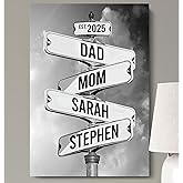 Amazon.com: Personalized Family Street Sign Multi-Name Canvas Or Poster ...