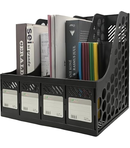 Golden Oak Organizer Wooden A4 File Organizer - 9 Tier Vertical ...