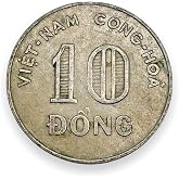 1964 Royal Mint 1 Dong South Vietnamese Coin. Vietnam War Era Artifact ...