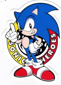 Amazon.com: [STICKER 115b] Super Sonic the Hedgehog Animation Cartoon ...