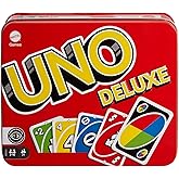 Amazon.com: Deluxe UNO Card Game, America's Family Card Game Sensation ...