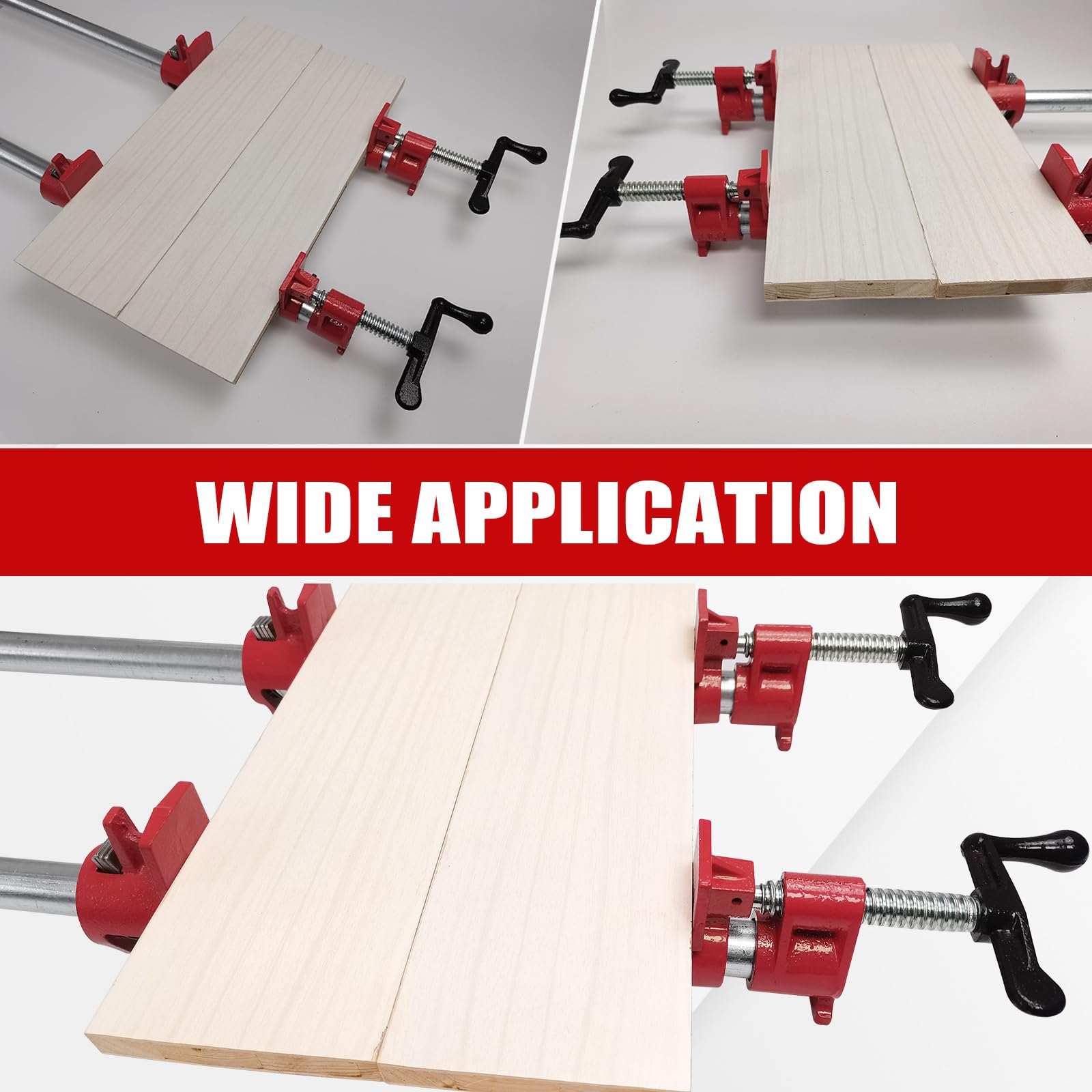 Mua FLKQC 3/4" Wood Gluing Pipe Clamp Set with Unique Foot Design Red ...