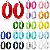 Amazon.com: 6 Pairs Acrylic Neon 80s Earrings Women Retro Colorful Hoop ...