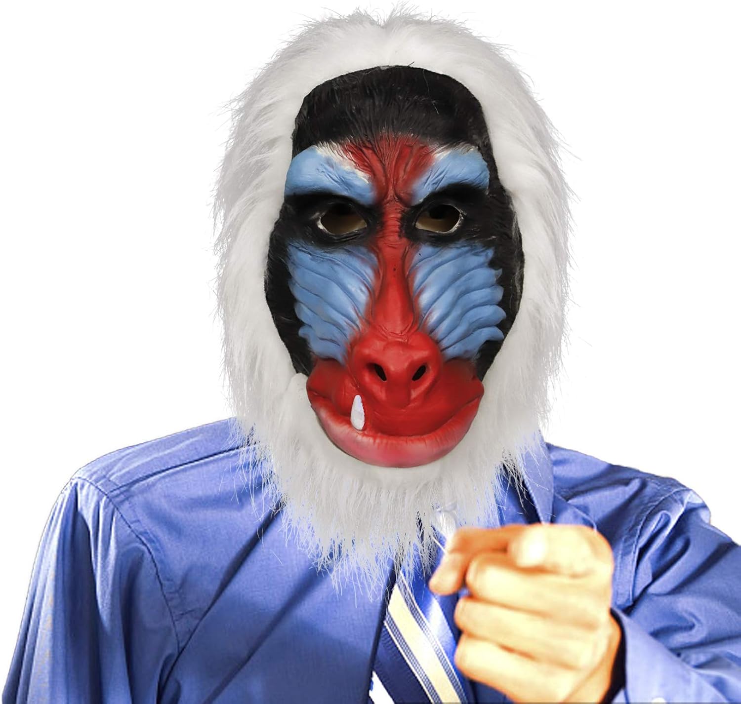 Amazon.com: Waylike Monkey Mask Full Head Latex Animal Costume: Clothing