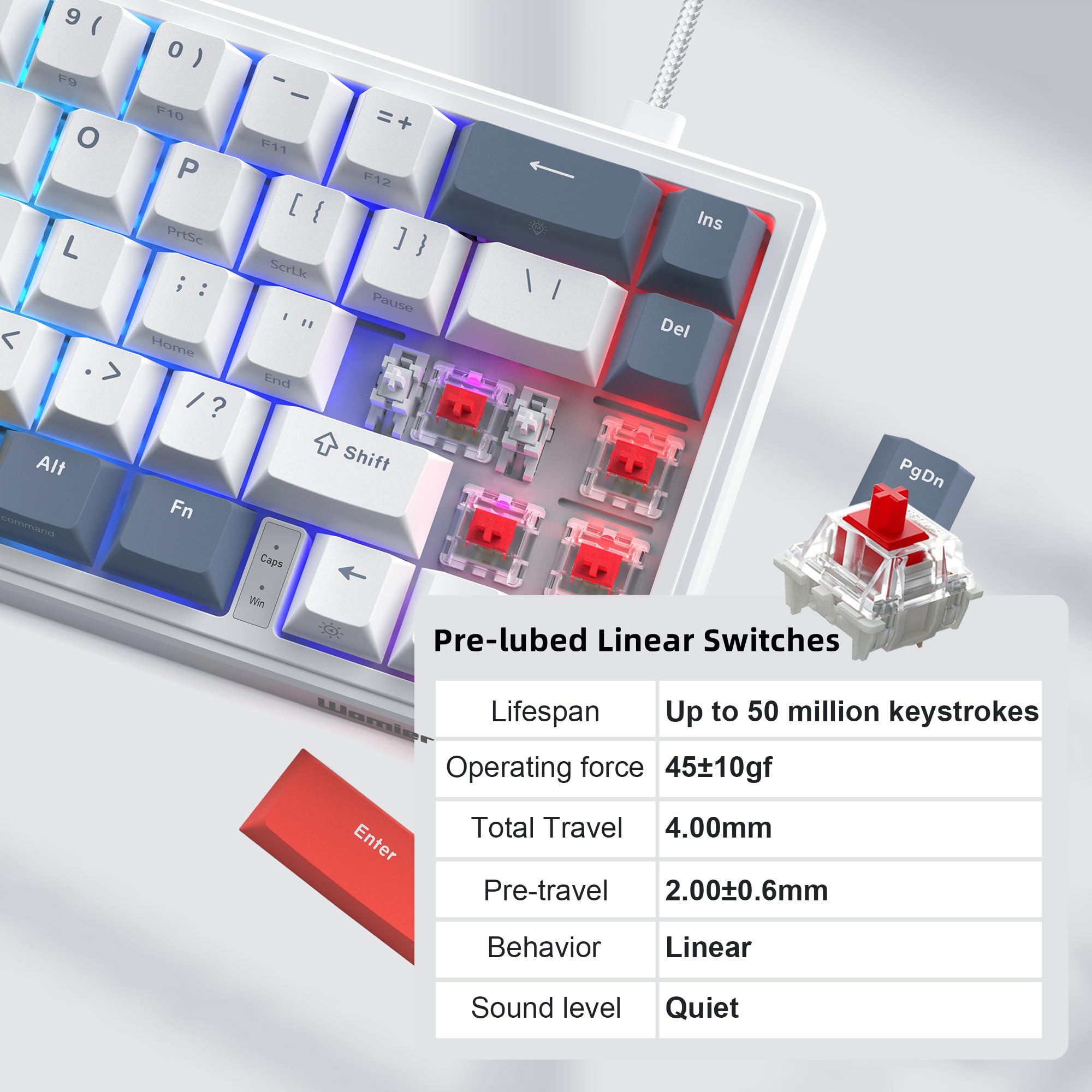 Mua V-K66 Womier 60% Keyboard Mechanical Gaming Keyboard with Gasket ...