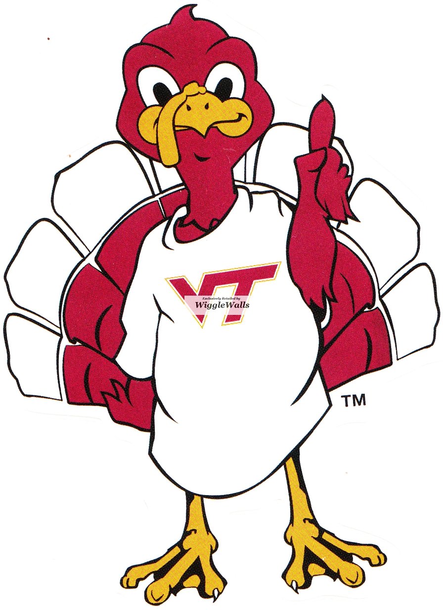 Amazon.com: 2 Inch Hokie Bird Logo Virginia Tech Hokies Polytechnic ...