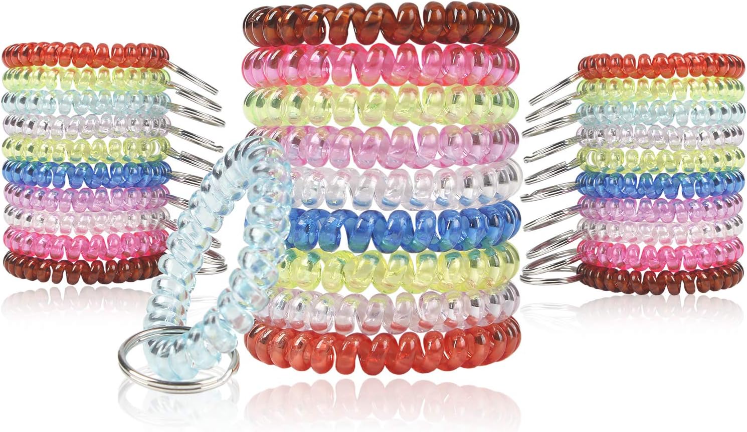 BIHRTC Pack of 30 Colorful Flexible Spiral Coil Stretchable Spring ...