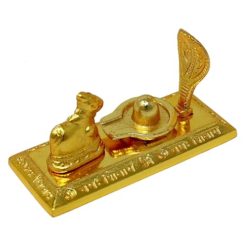 Yogic Mantra Ashtadhatu Lord Shiva Lingam Nandi Naag Devta Statue (Size ...