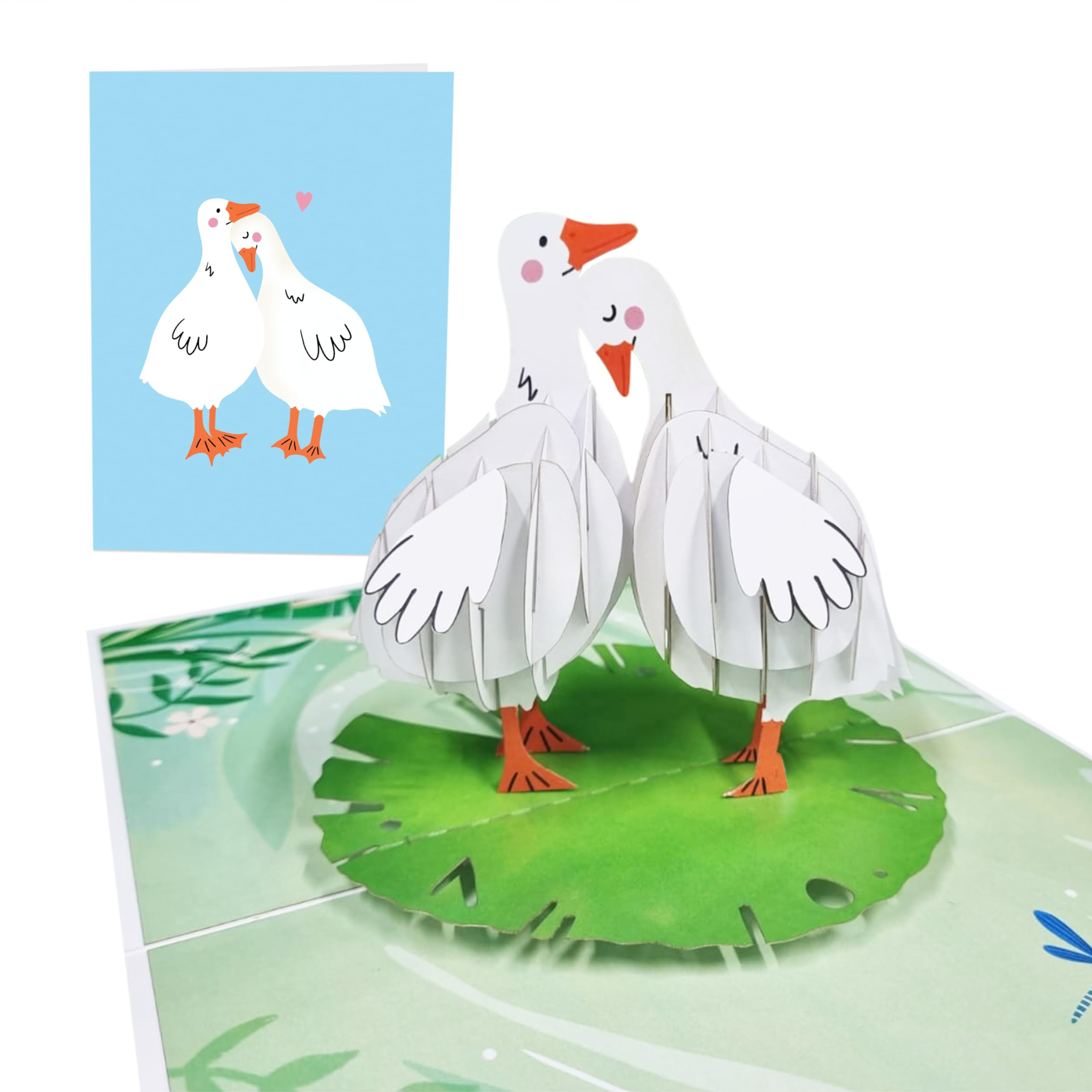CENTRAL 23 Anniversary Pop Up Cards - Geese In Love - 3D Greeting Cards ...