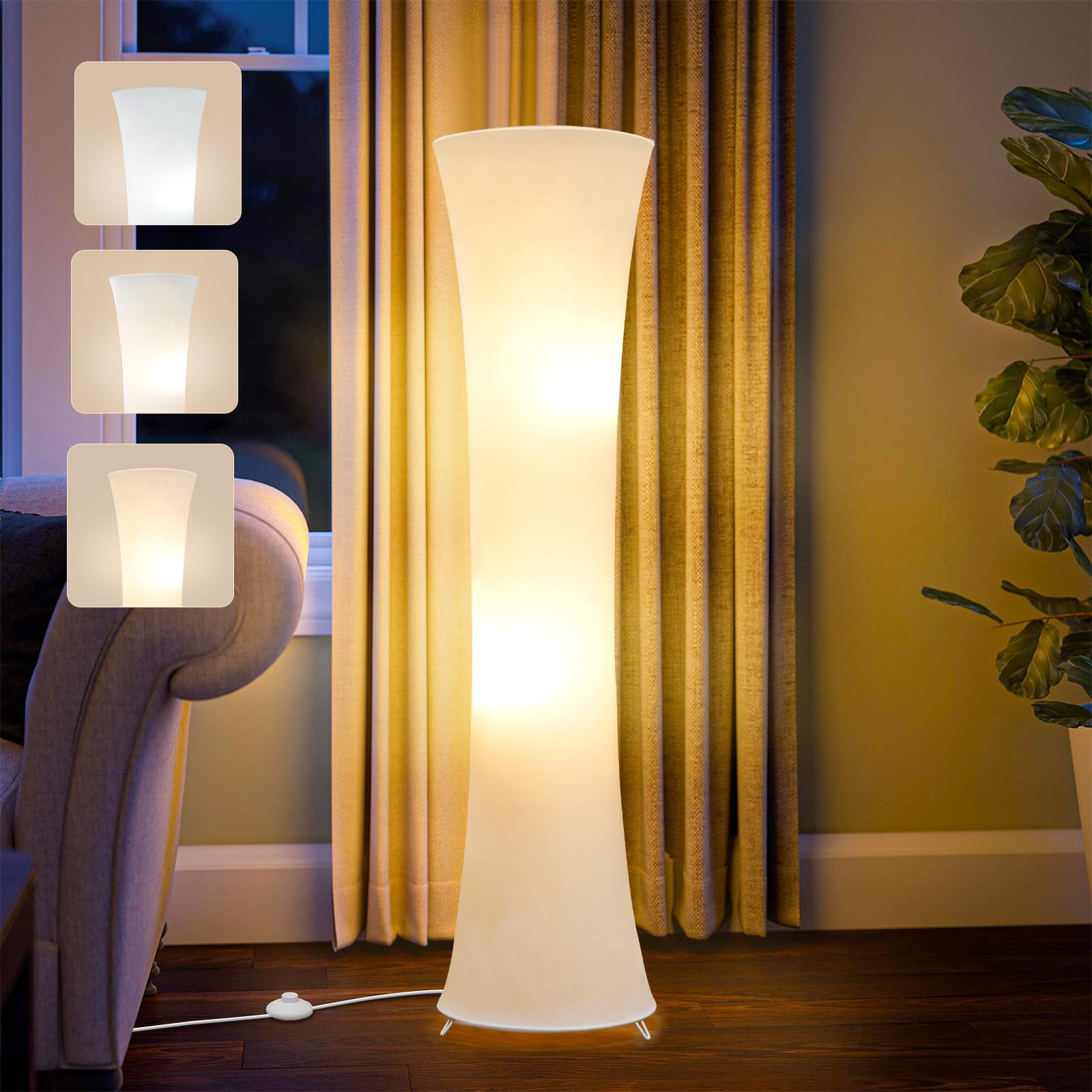 GyroVu 46“ Floor Lamp for Living Room, 3 Color Temperature Led Floor ...