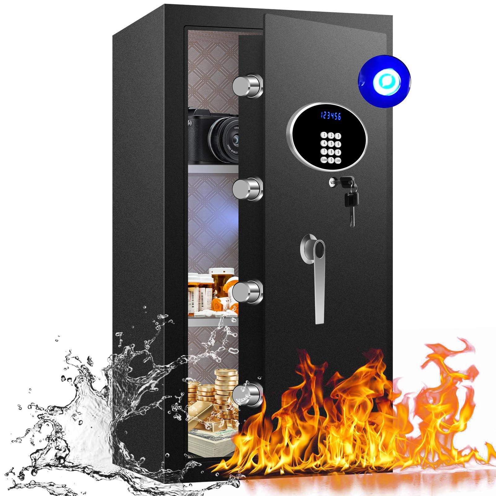 Safe Box Extra Large Home Safe Fireproof Waterproof, 7.0 Cu Ft Large ...