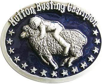 Vintage Blue Enamel Initial Mutton Busting Champion Belt Buckle ...