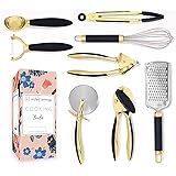 Amazon.com: White & Gold Kitchen Tools and Gadgets - Luxe 8PC Cooking ...