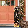 Amazon.com : Hello Fall Porch Sign for Front Door, Autumn Wooden ...