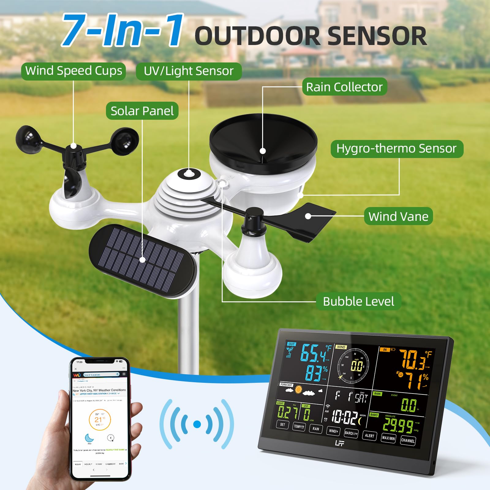 Mua LFF Weather Station, with Outdoor Sensor, Wireless Weather Station ...