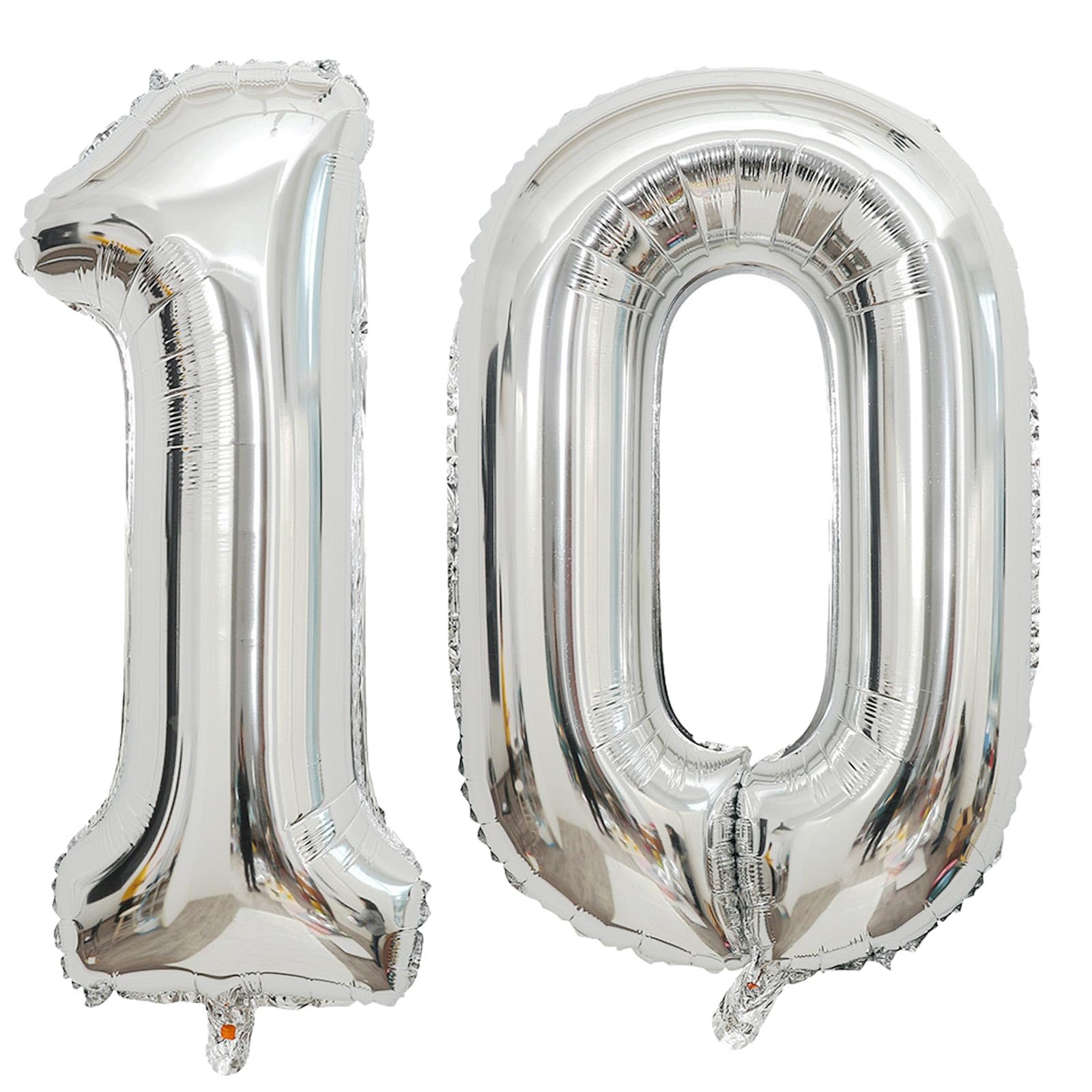 Mua Large Silver 10 Number Balloons, 40 Inch Jumbo Number 10 Balloon ...