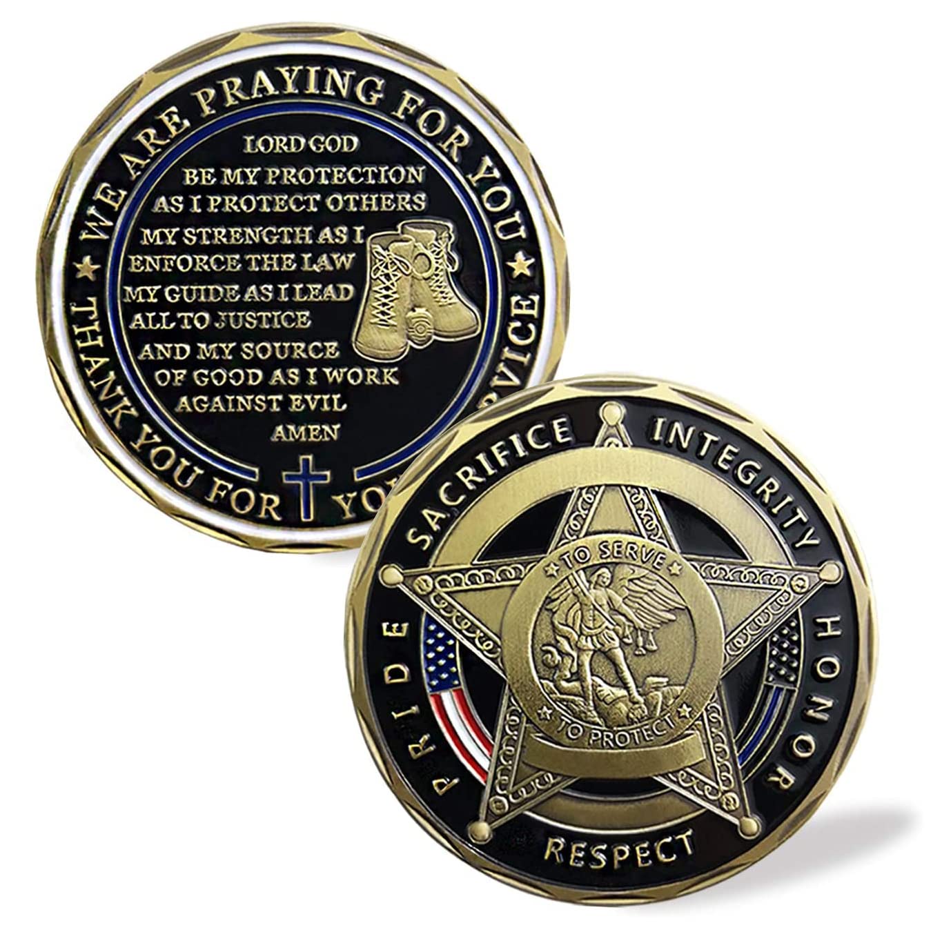 Mua Saint Michael Police Law Enforcement Challenge Coin Prayer ...