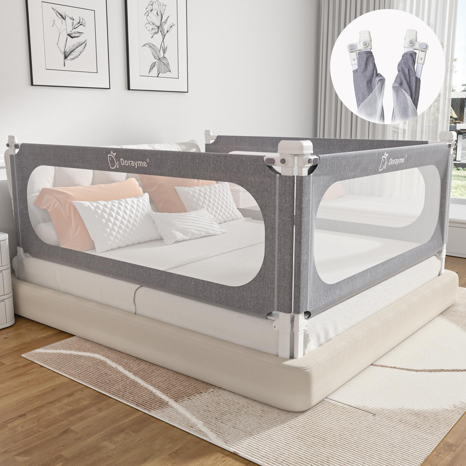 MagicFox Foldable Bed Rail for Toddlers - 32 Height Adjustments, No ...