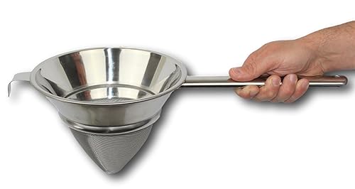 KitchenCraft MasterClass Stainless Steel Fine-Mesh Conical Sieve ...