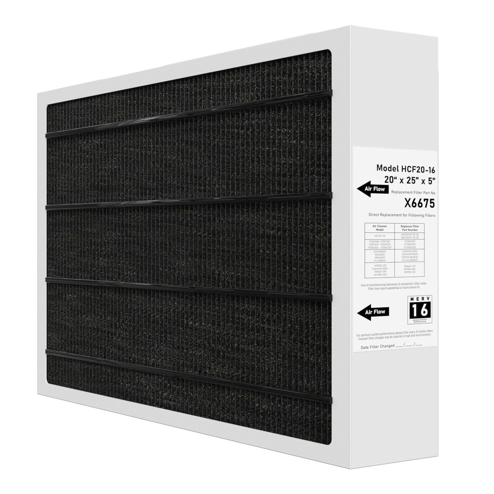 Pitymody X6675 Merv 16 Air Filter 20x25x5 Efficient Air Filter ...