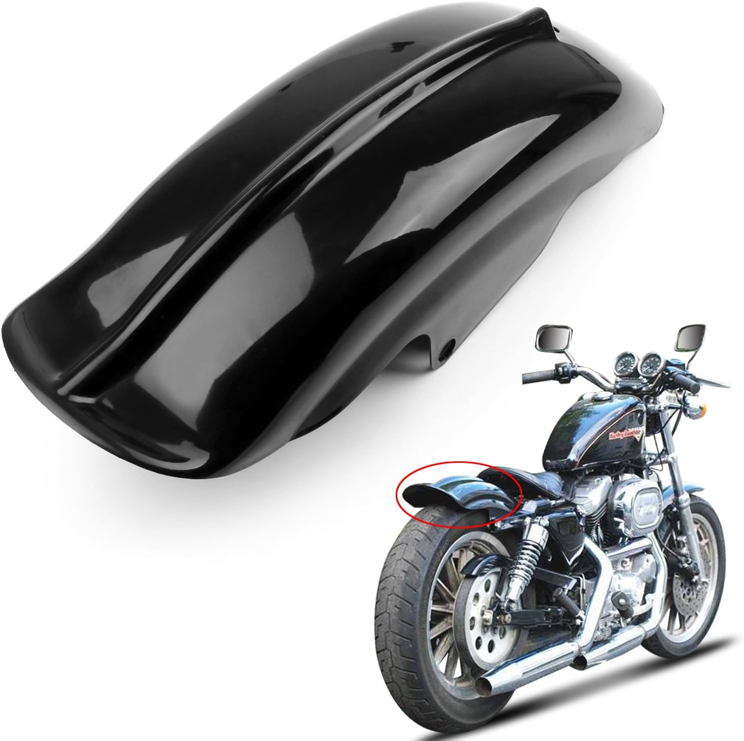 Bumpers & Fenders Areyourshop Rear Mudguard Fender For Harley Sportster ...