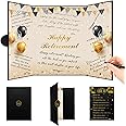Amazon.com: Roetyce Retirement Party Decorations, Black Gold Retirement Guest Book Alternative ...