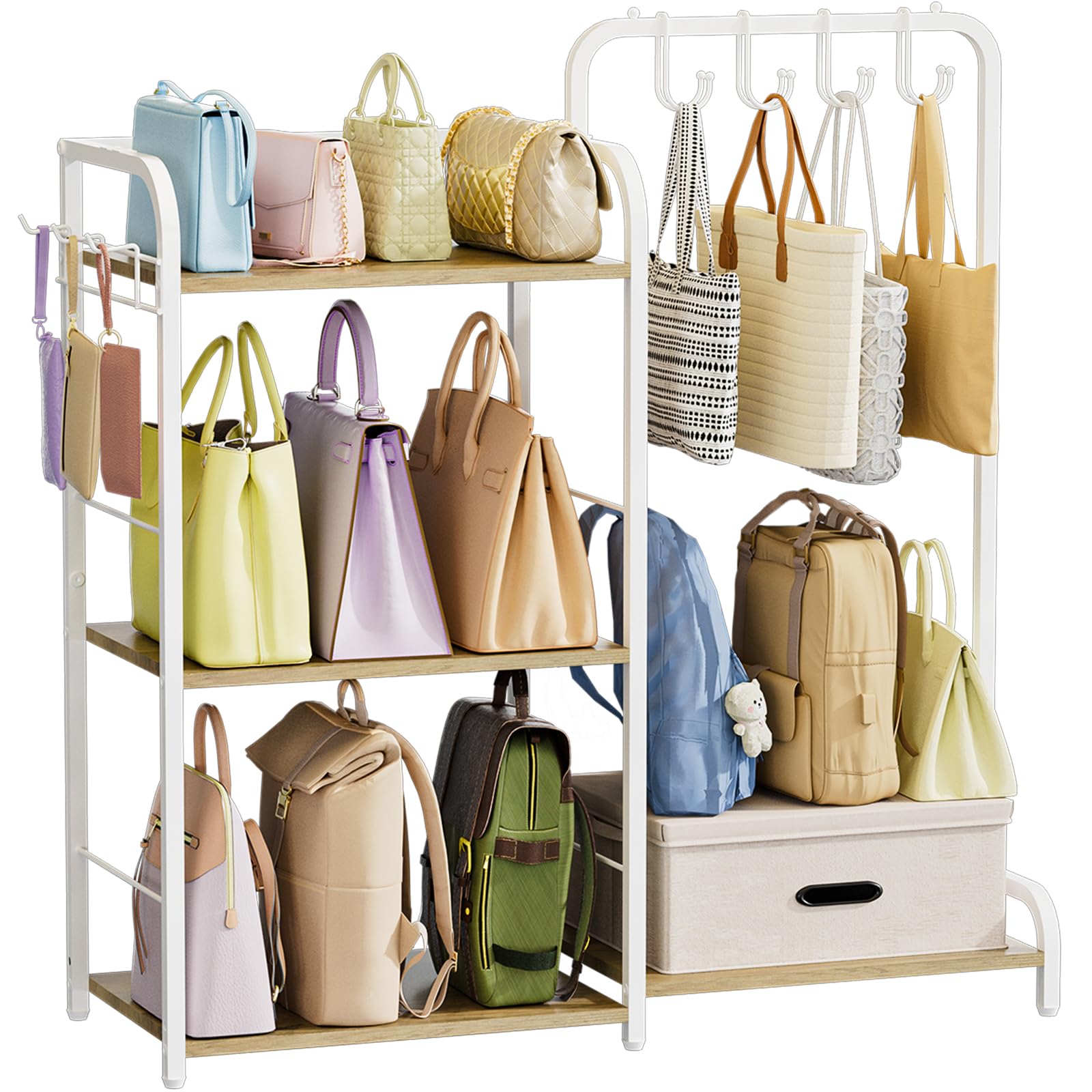 Purse Organizer with Purse Hanger and Purse Hooks for Bag Organizer ...