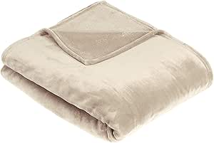 Amazon.com: Pinzon Velvet Plush Blanket - Throw, Sand: Home & Kitchen