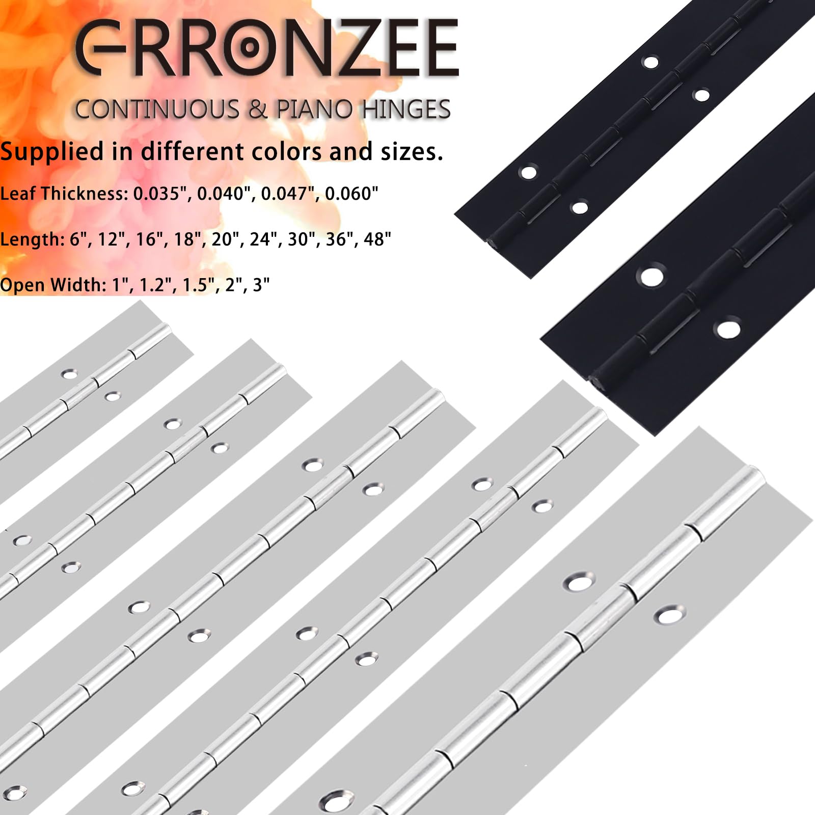 Piano Hinge 24 Inch X 3 Inch Heavy Duty Stainless Steel Piano Hinge ...