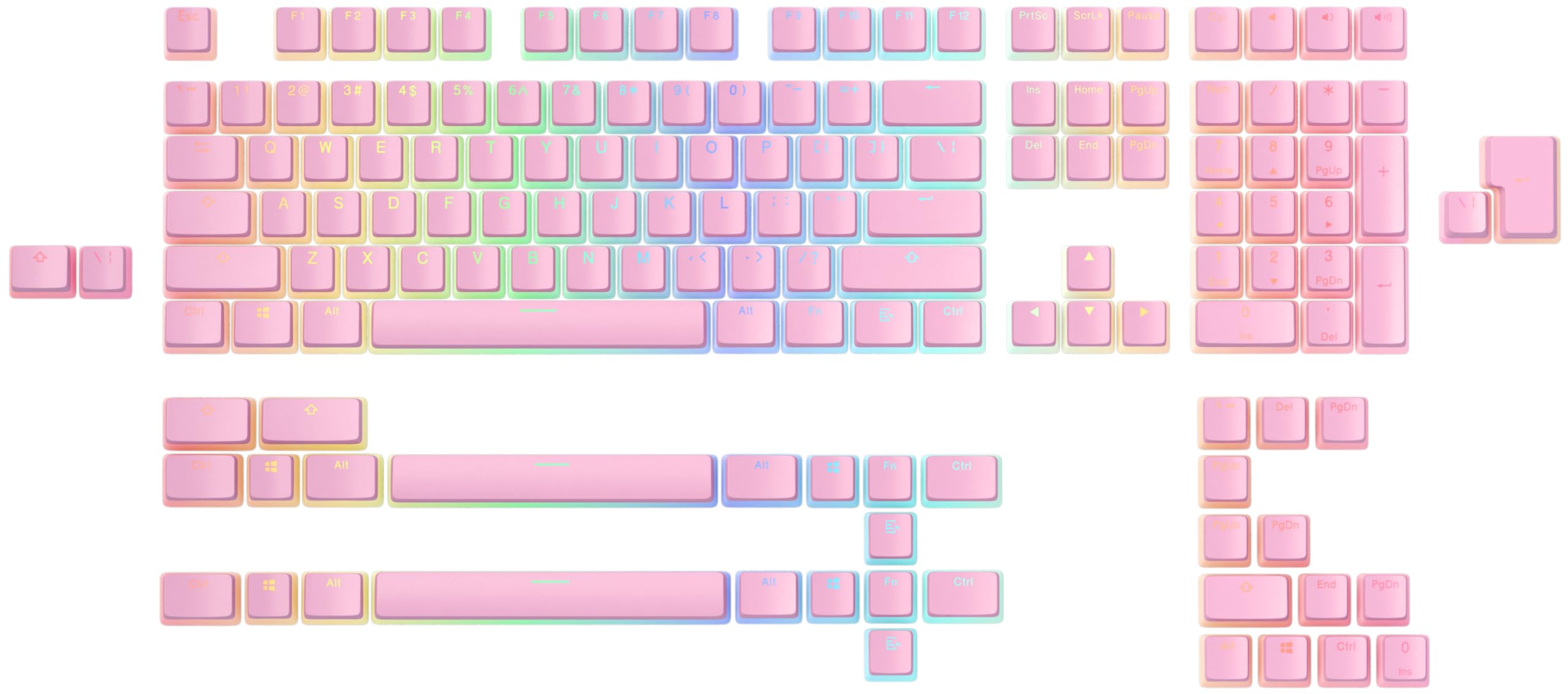 Mua Aura V2 (Pixel Pink) - PBT Pudding Keycaps for Mechanical Keyboards ...