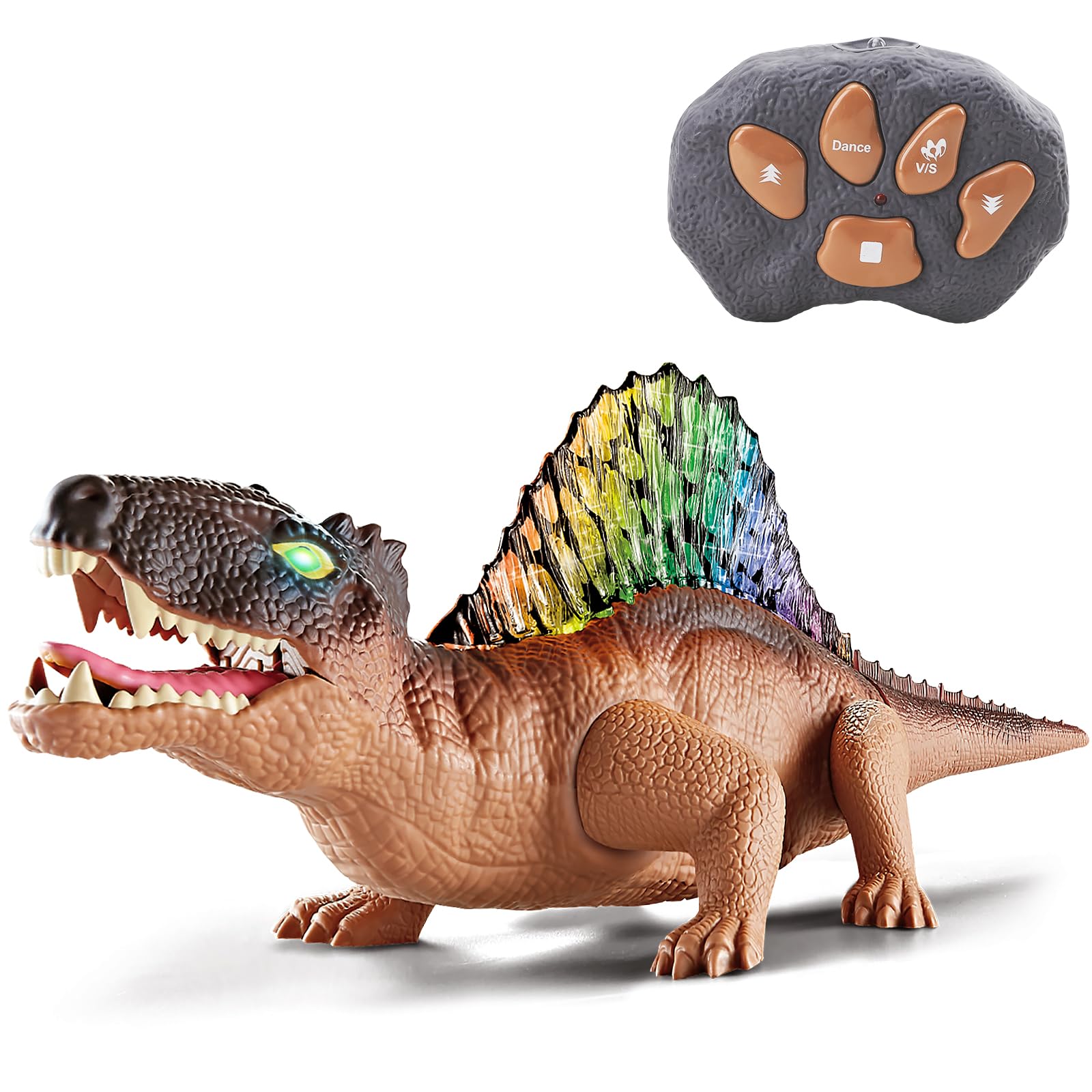 STEAM Life Remote Control Dinosaur Toys for Kids Light Up & Realistic Roaring Sound, Electronic ...