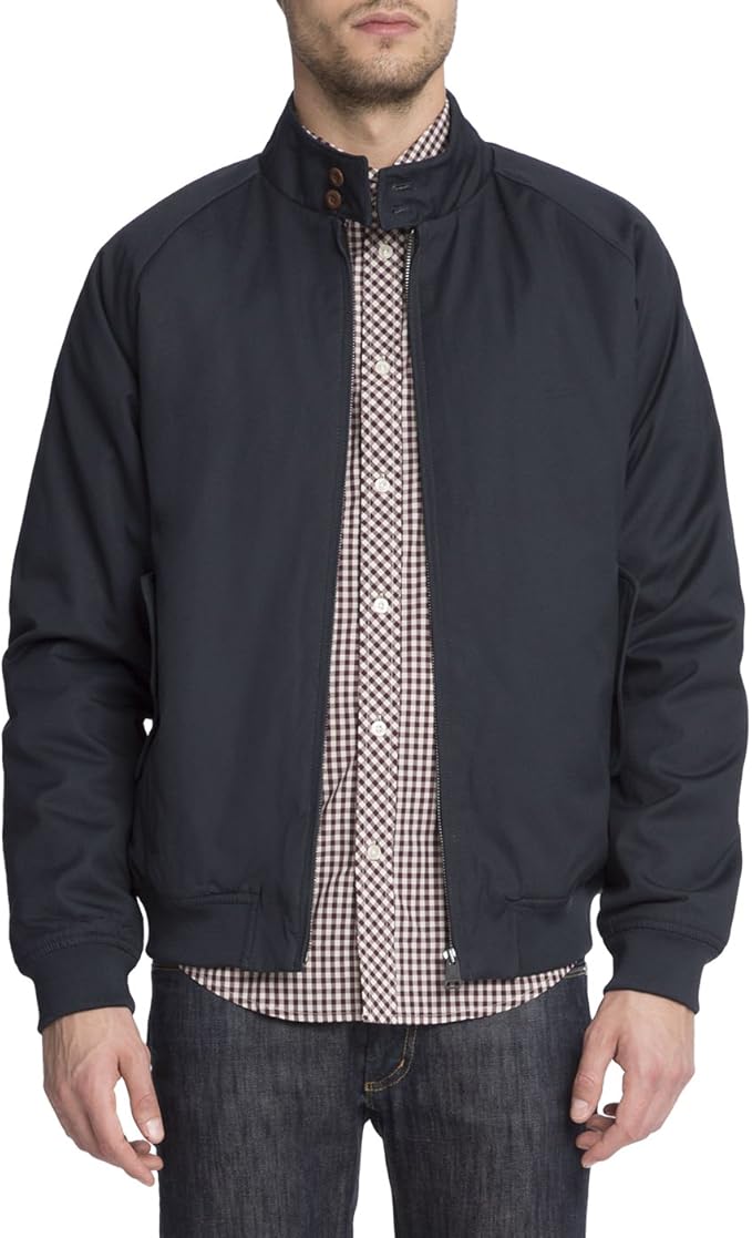 Ben Sherman Jackets - Men - Navy Blue Quilted Jacket with Buttoned ...