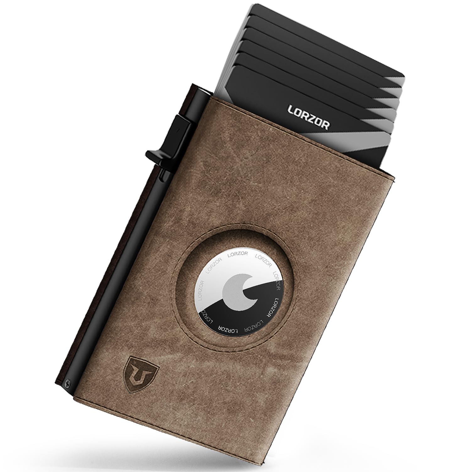 Mua LORZOR AirTag Wallet - Full Grain Leather Handcrafted, Minimalist ...
