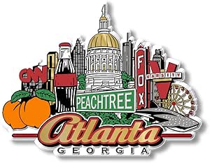 Amazon.com: Atlanta City Magnet by Classic Magnets, Collectible ...
