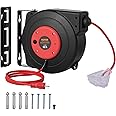 Amazon.com: VEVOR Retractable Extension Cord Reel, 50 FT, Heavy Duty 14AWG/3C SJTOW Retractable ...
