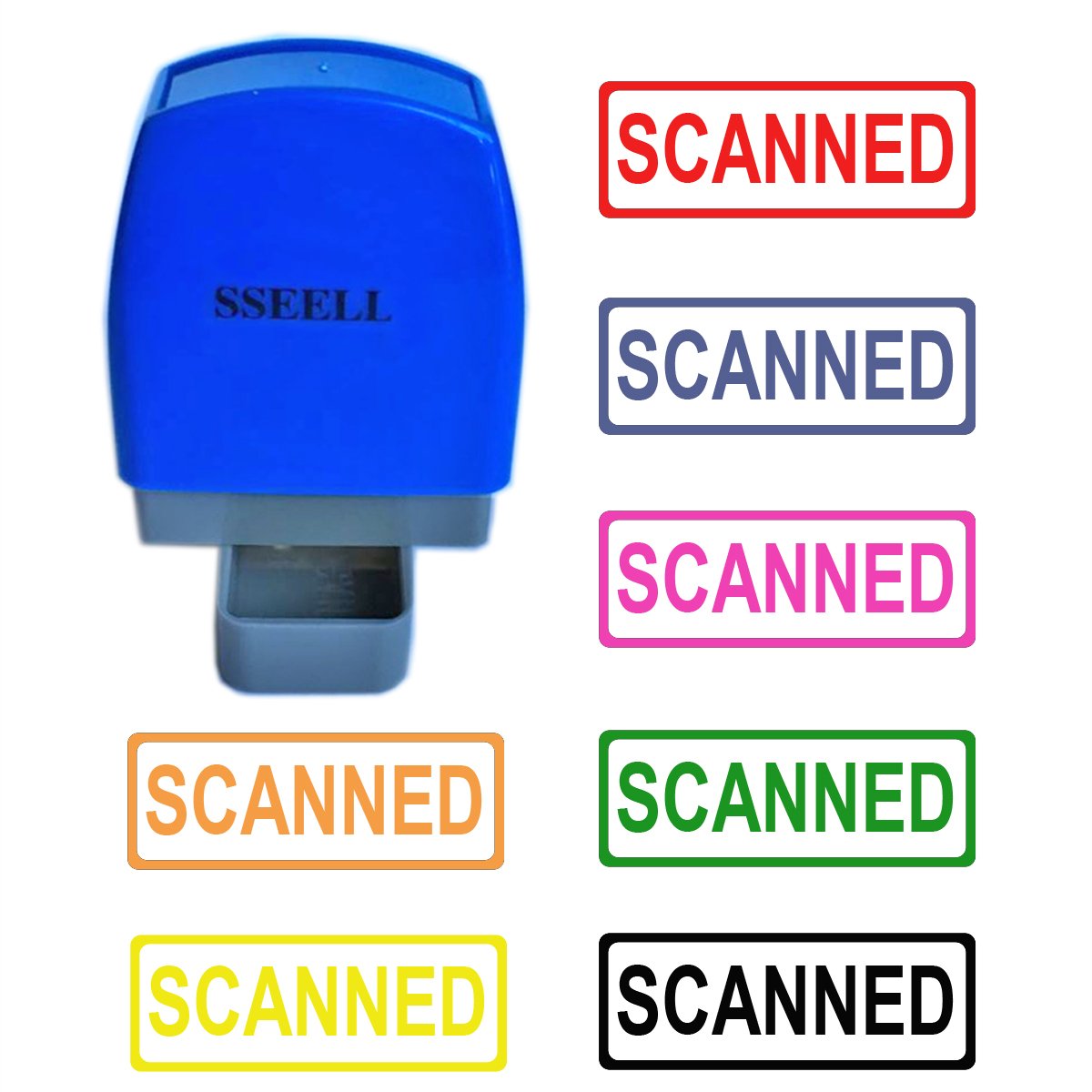 Amazon.com : SSEELL Scanned Self Inking Rubber Flash Stamp Self-Inking ...