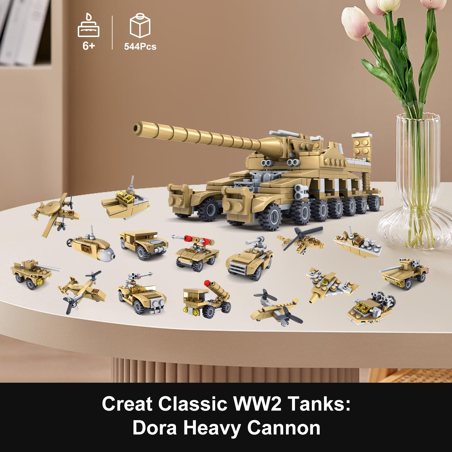 Mua 544 Piece WW2 Army Tanks Toy Building Sets, Create a German Dora ...
