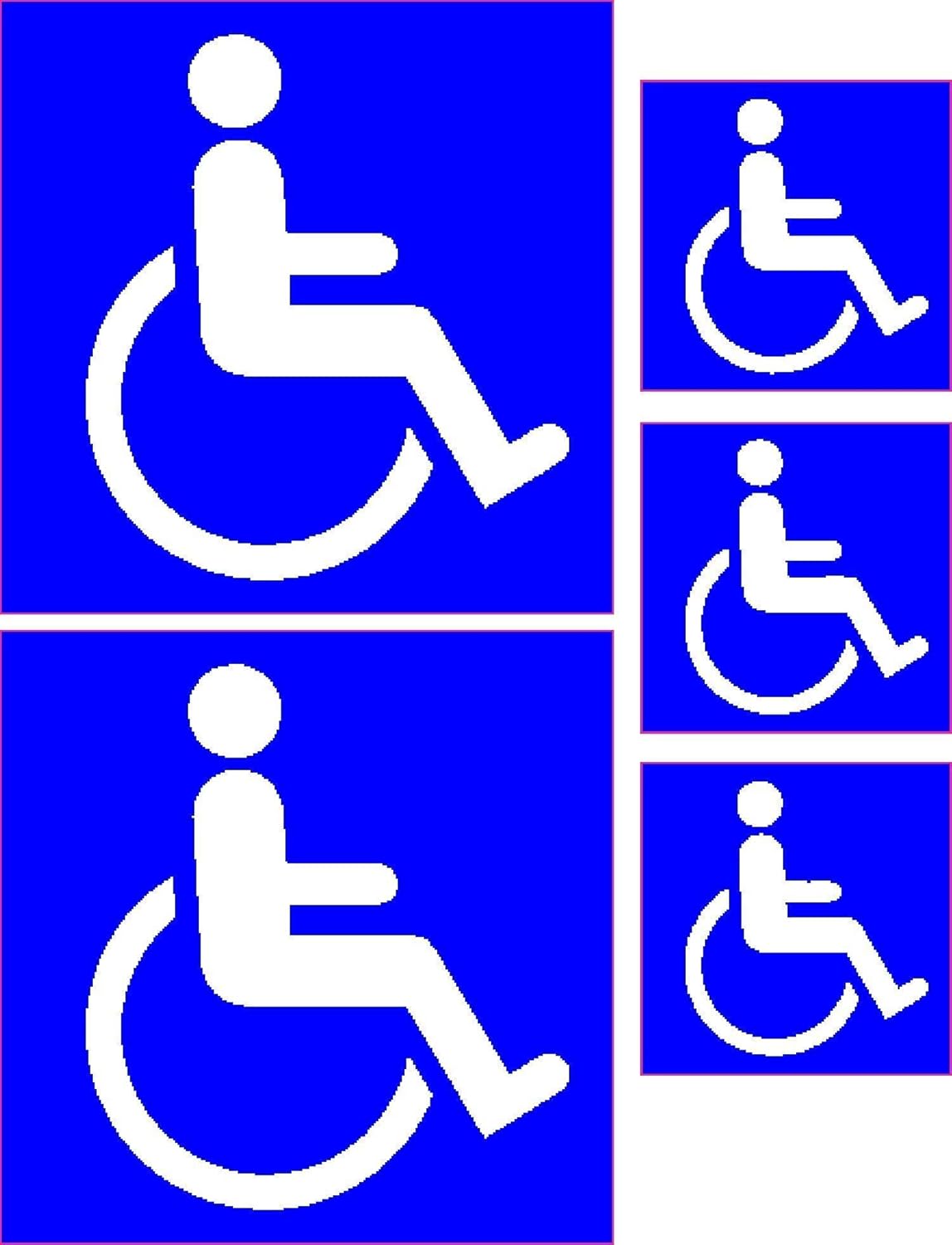 lot de 5 pictogrammes HANDICAP handicapé: Amazon.fr: Handmade