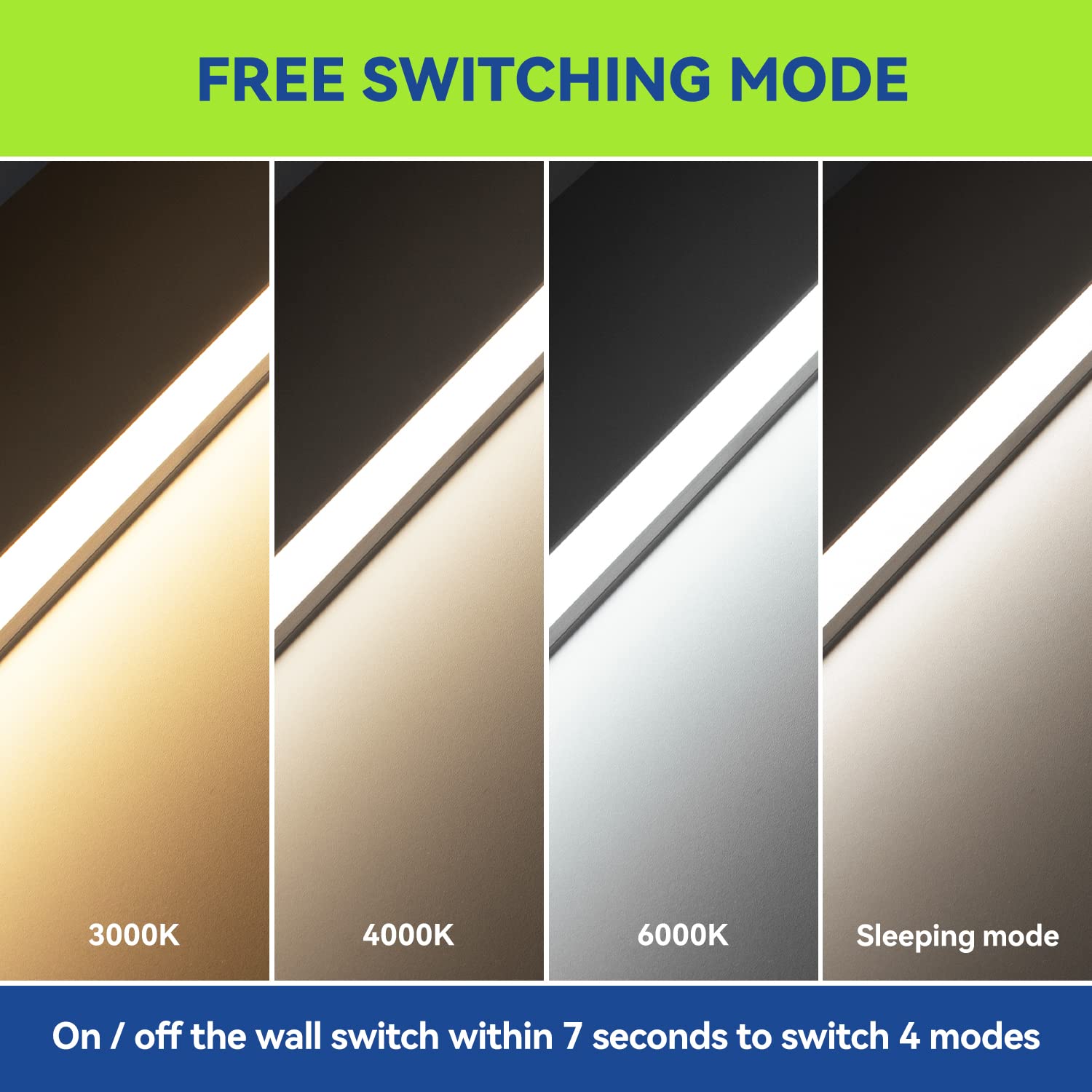 Monios-L LED Linear Light With Remote Control, 4FT Stepless Dimmable ...